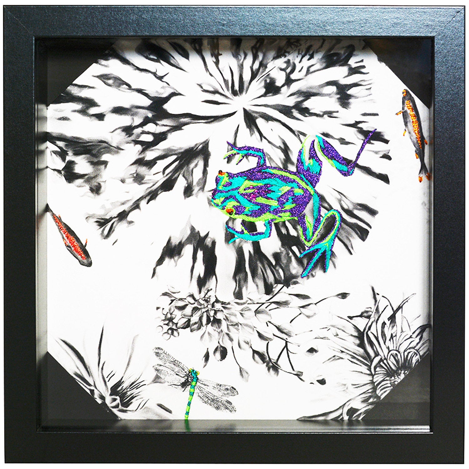 Franklin The Frog Hand Embroidered Artwork